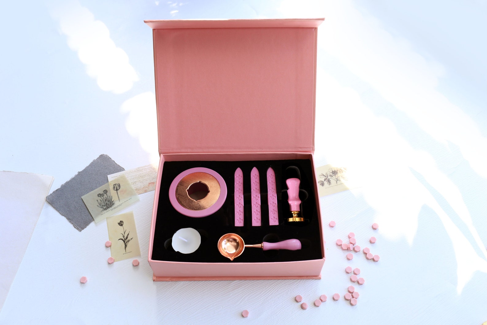 Premium Pink Stove Box Wax Seal Kit Custom Wax Seal Stamp - Etsy