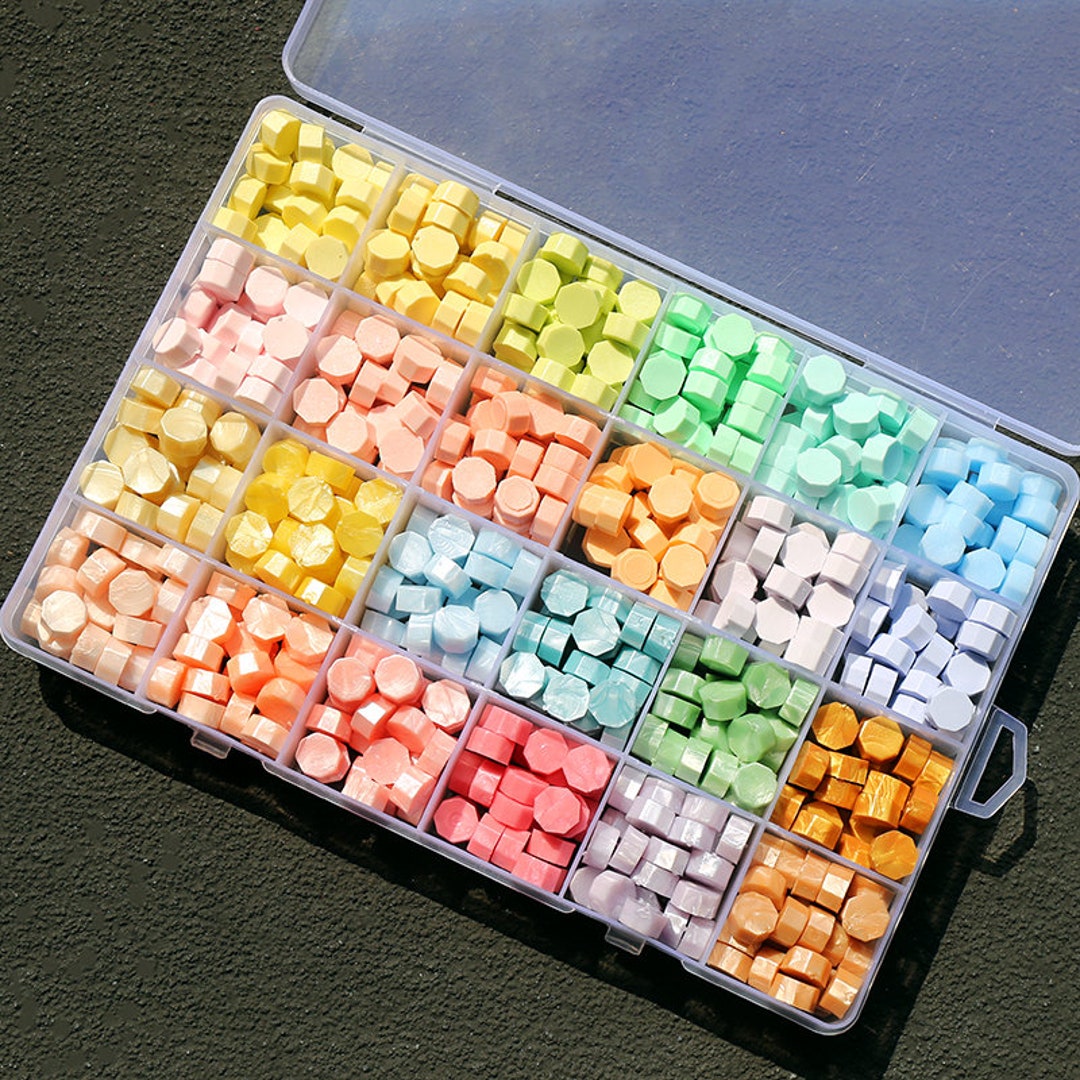 24 Colors Wax Sealing Beads ,sealing Wax Beads Set,600 Pcs Wax Sealing ...