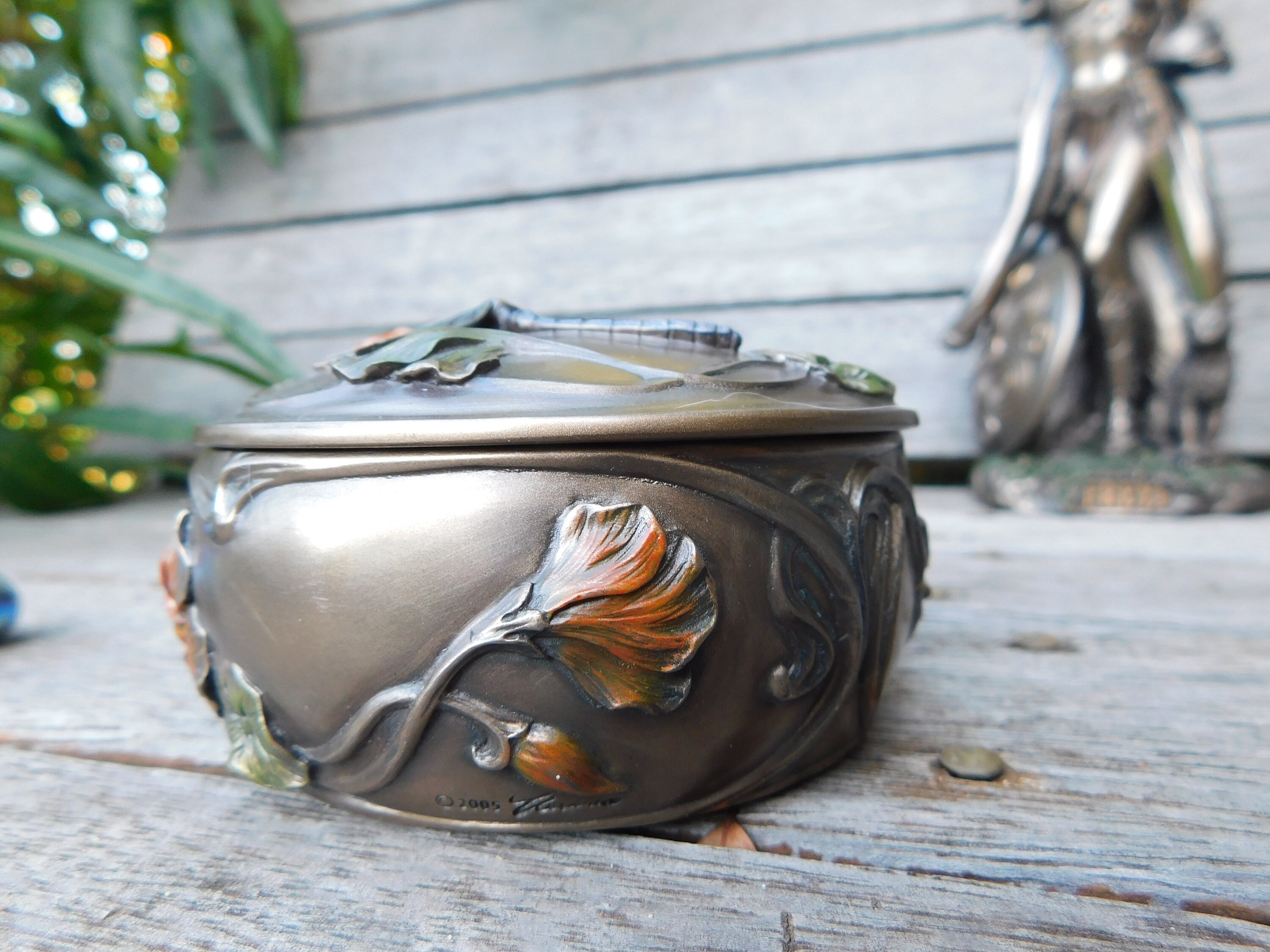 Dragon Fly Trinket Box. Beautiful Bronze Coated Trinket Box | Etsy ...