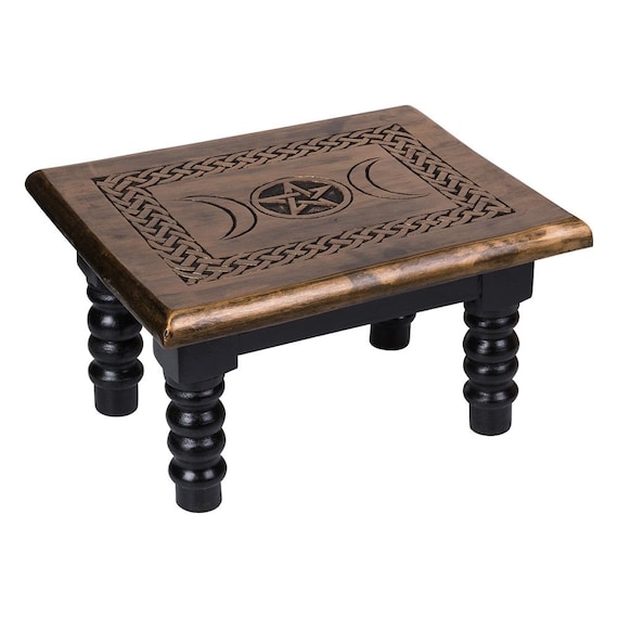 Altar Table Wood Triple Moon Design 30cm X 30cm X 15cm - Etsy