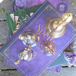 Altar Bell Metal silver Pentacle Wiccan Altar Bell Pagan Ritual Bell ...