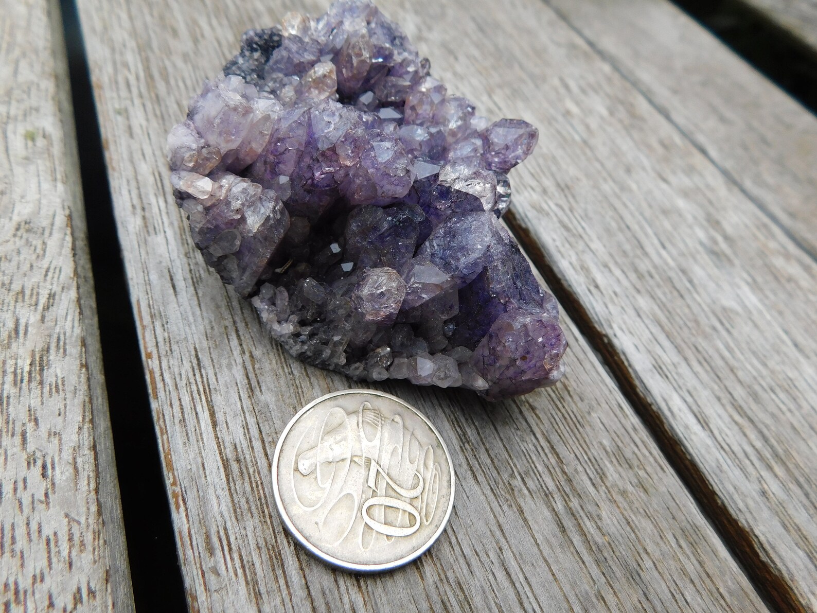 Cluster quartz dyed en violet/mauve - Etsy France