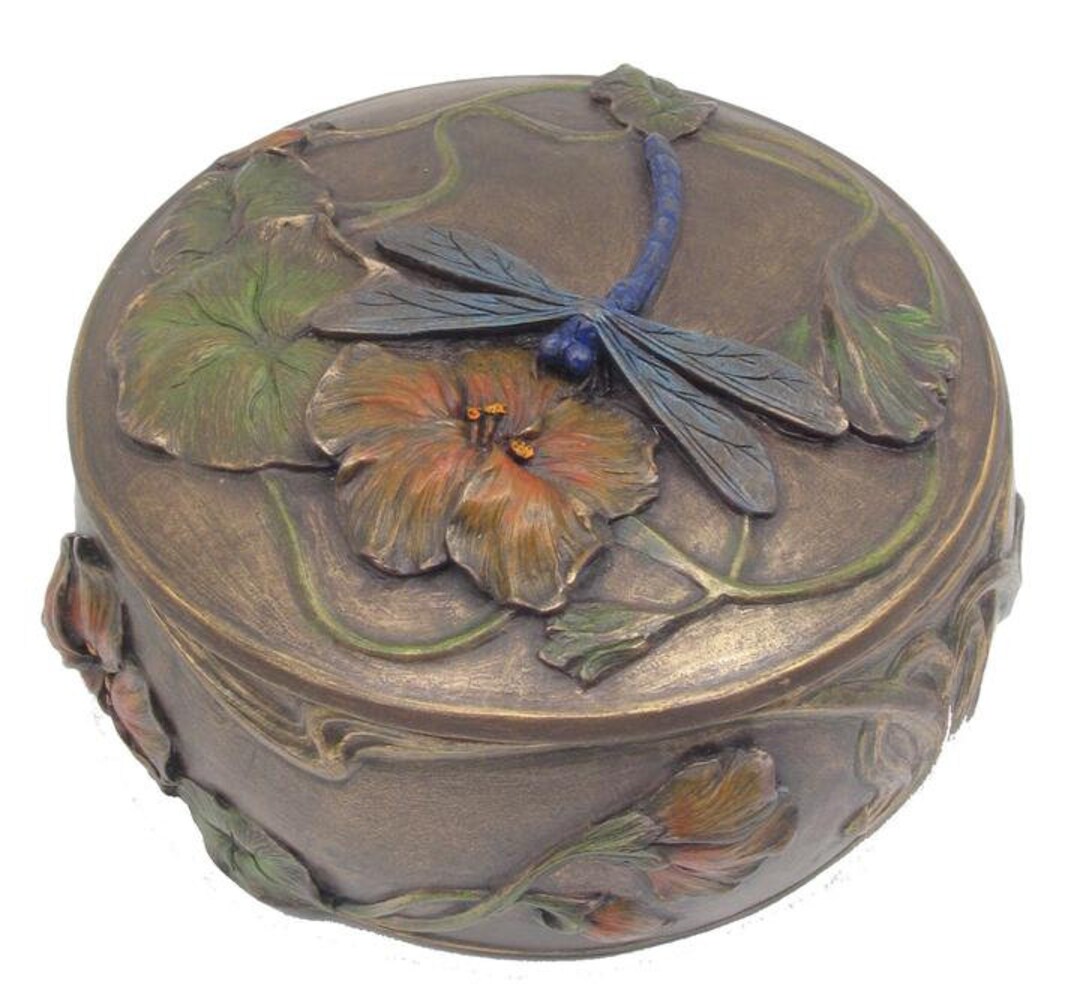 Dragon Fly Trinket Box. Beautiful Bronze Coated Trinket Box - Etsy ...