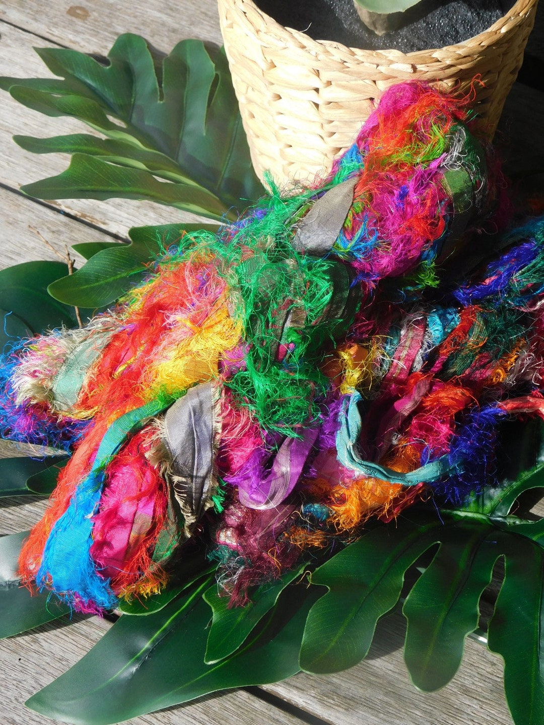 Recycled 100% Pure Silk Fuzzy Ribbon Skeins 100grams - Etsy