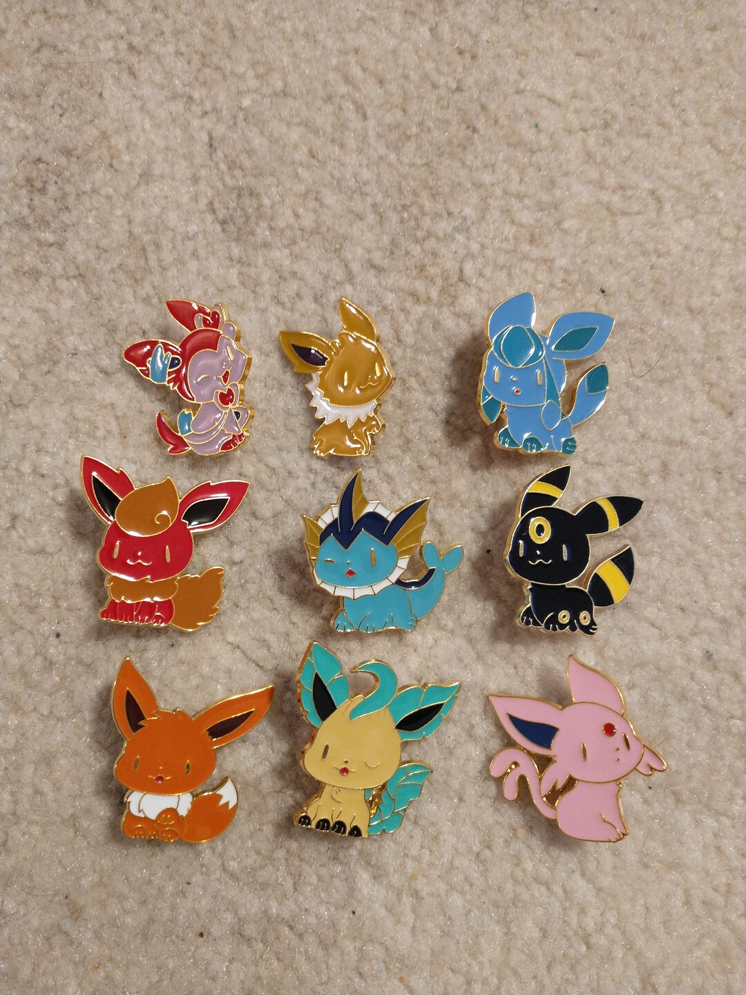 Pokemon Cute Eevee Evolutions Pin Set of 9 Pins. - Etsy
