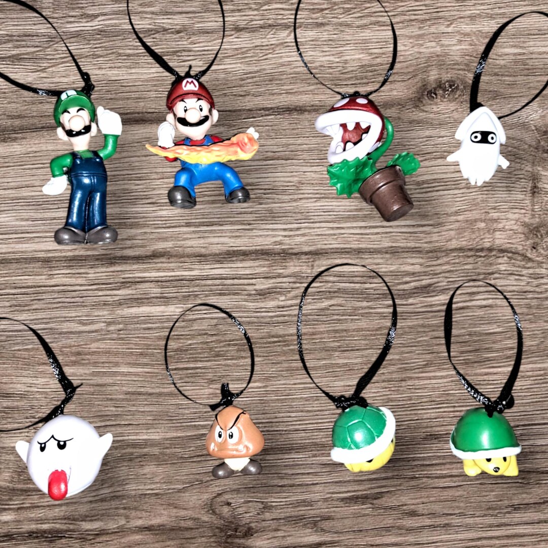 Nintendo Super Mario World Figurine Ornament Set of 8 Figures - Etsy