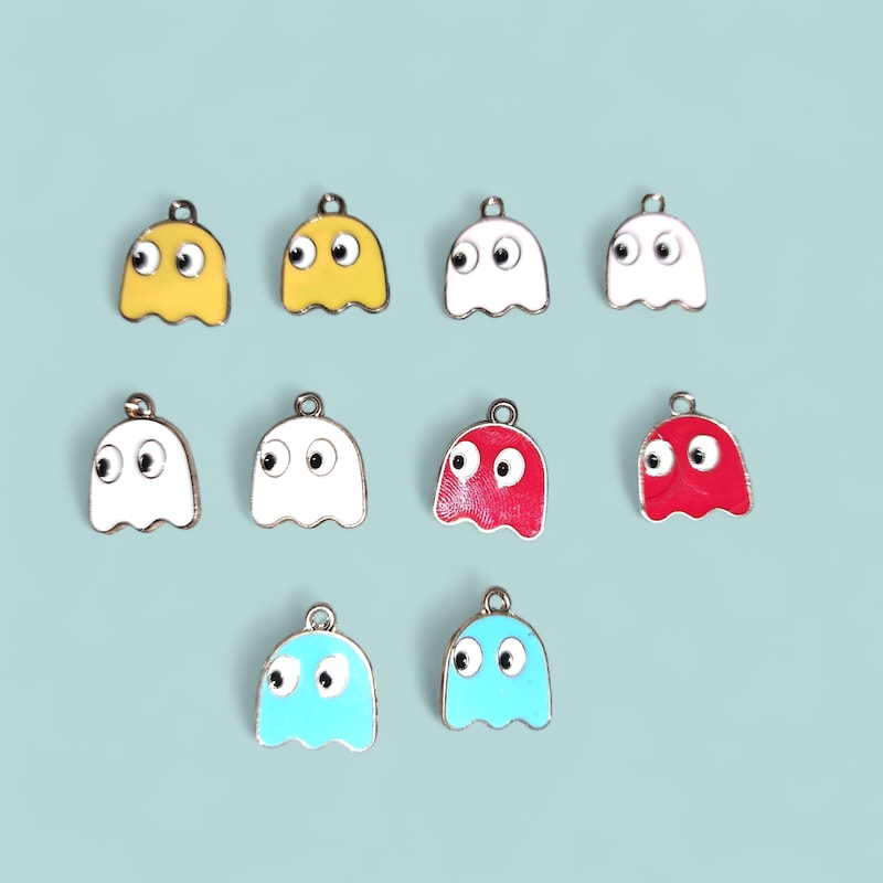 Pac Man Ghost Charms - Etsy
