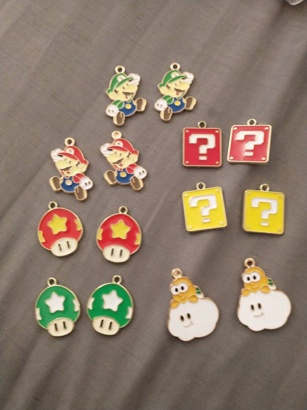 Super Mario Charm Set of 14 Charms. Great for to Use as Charms for a ...