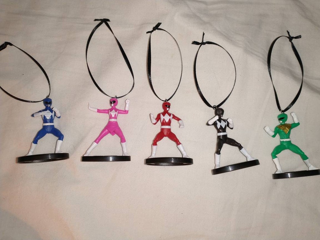 Power Rangers Figurine Ornament Set of 5 - Etsy