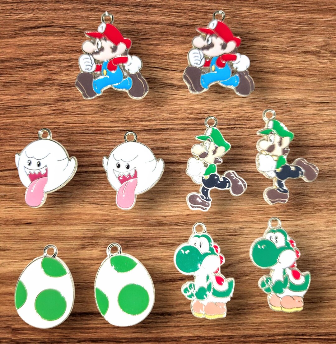 Super Mario Charm Set of 10 Charms. Great for to Use as Charms for a ...
