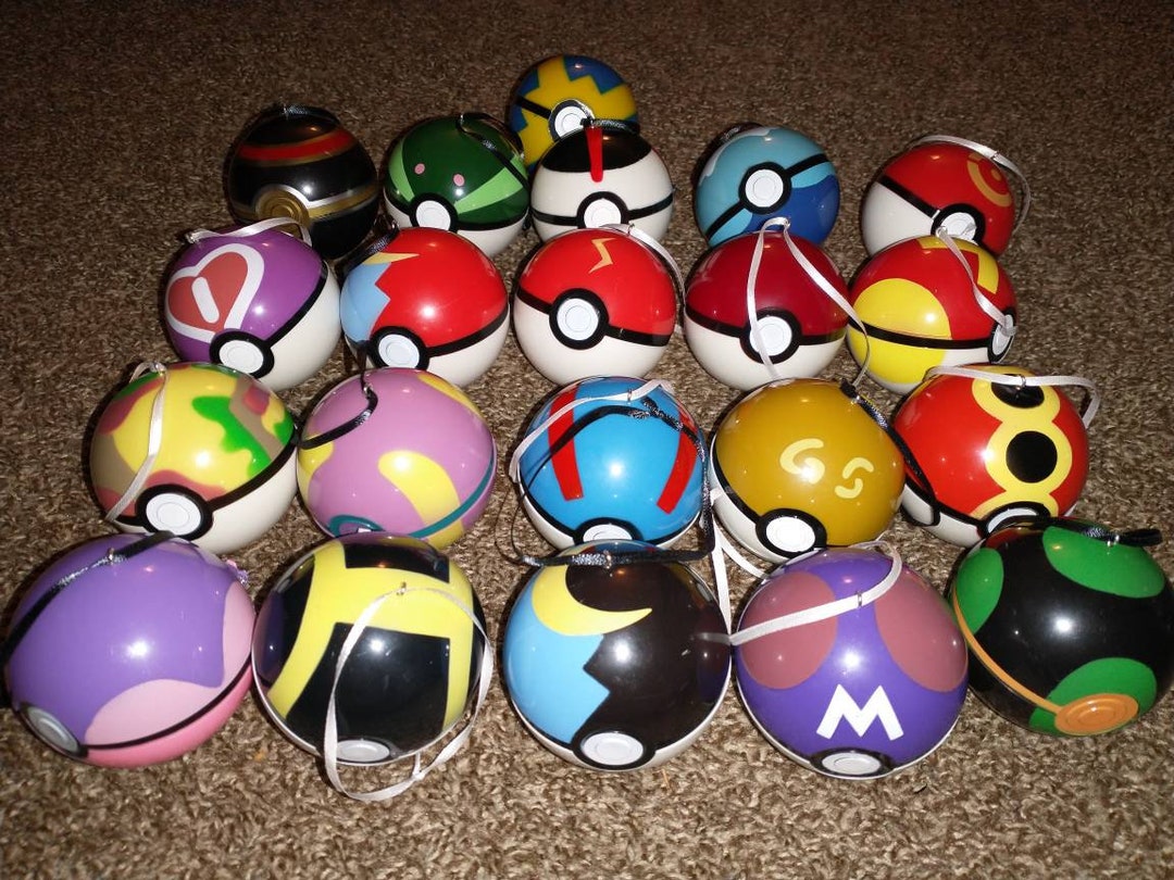 Pokemon Pokeball Figurine Ornament Set - Etsy