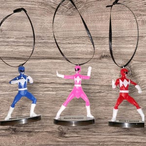 Power Rangers Figurine Ornament Set of 5 - Etsy