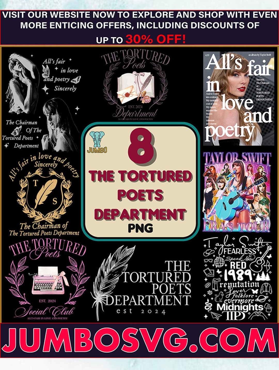 The Tortured Poets Department Png Bundle , the Eras Tour Png, the ...