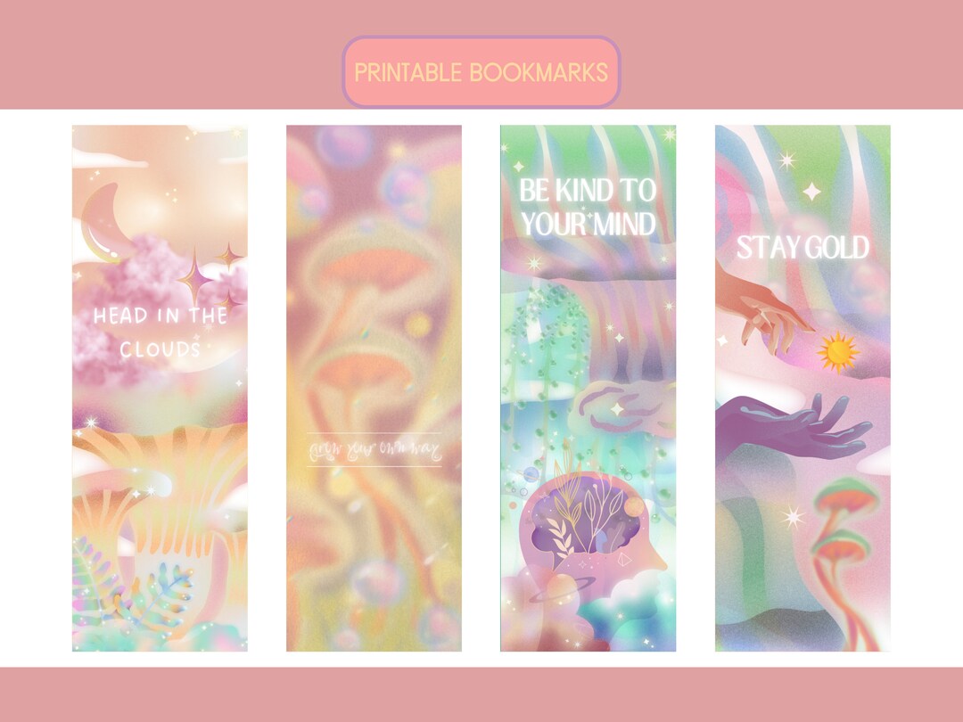 Head in the Clouds | Printable Bookmarks | Digital Bookmarks | Book ...