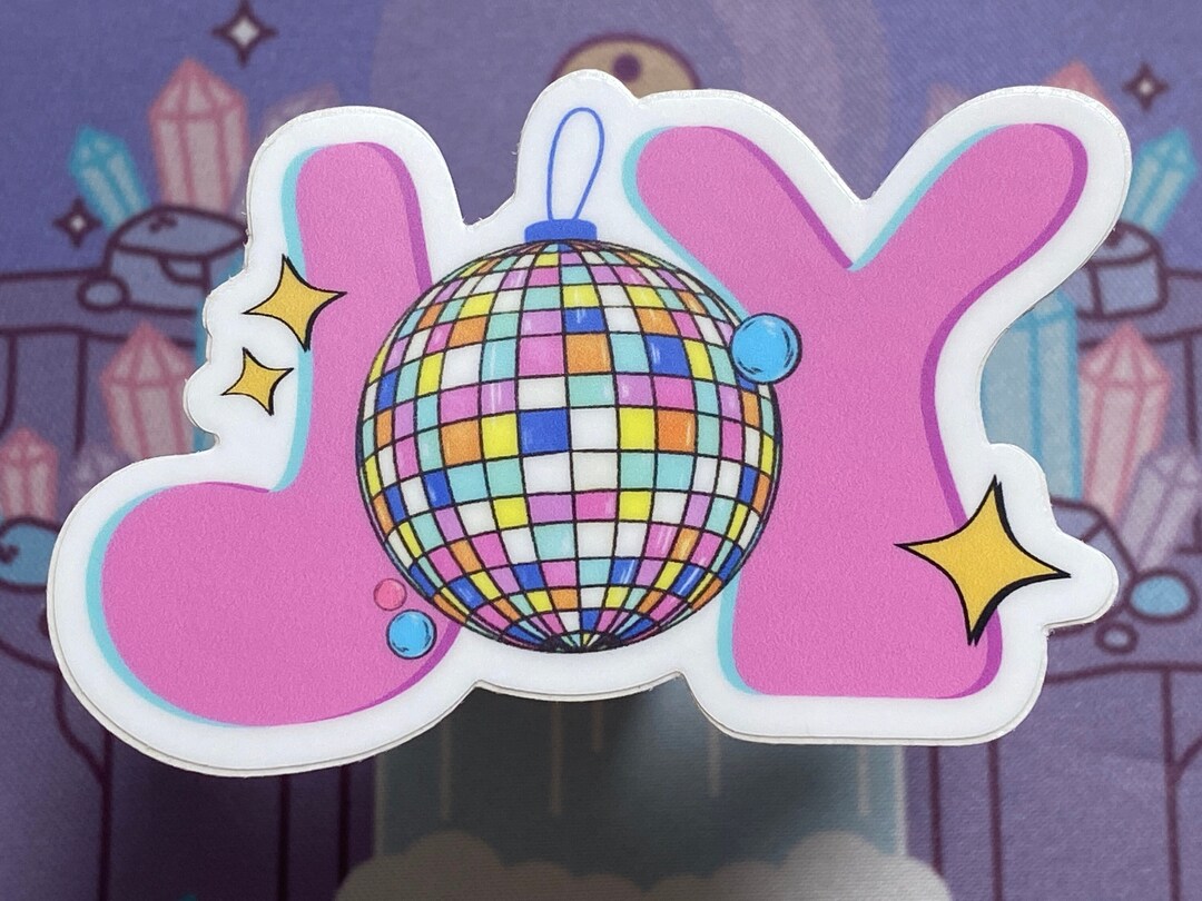 Retro Disco Ball Vinyl Sticker | Waterproof Sticker for Water Bottle ...