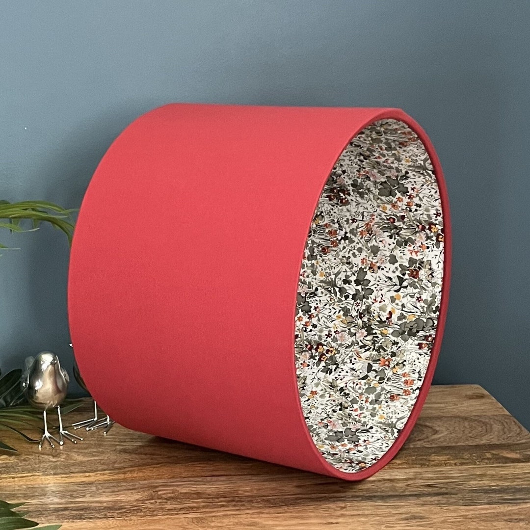 Ruby Red Sage Green Bedside Table & Floor Lampshades - Etsy