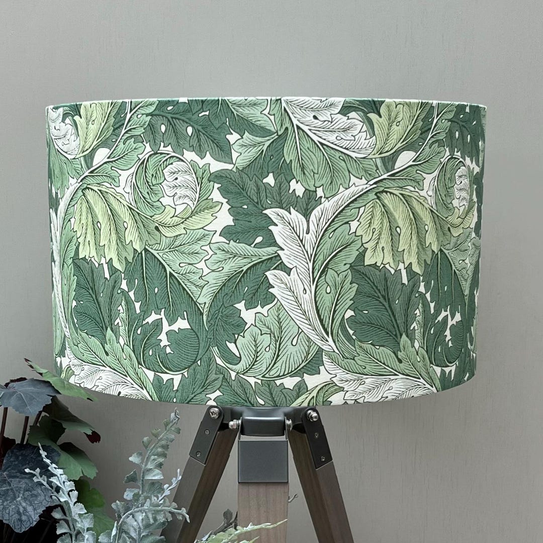 William Morris Acanthus Apple Sage Green Lampshades Botanical Pattern ...