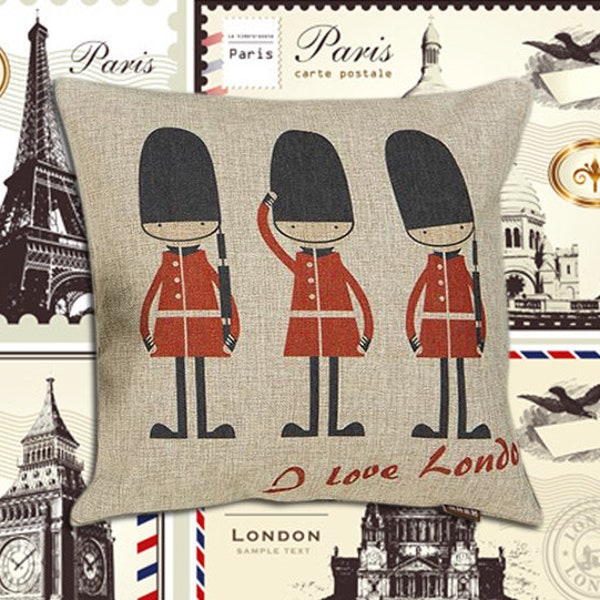 British Pillow - Etsy