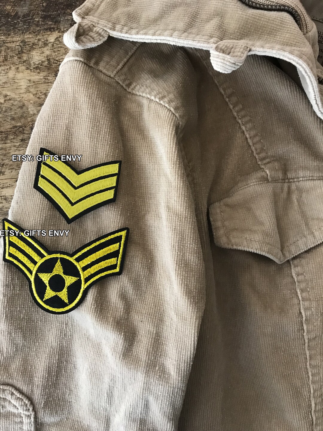 Iron-on Embroidered Appliqué Patch Army Sergeant Stripe Patch Uniform ...