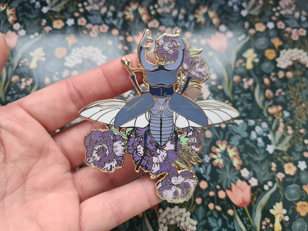 Stag Beetle Hard Enamel Pin - Etsy