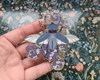 Moving Wing Goliath Beetle Enamel Pin - Etsy