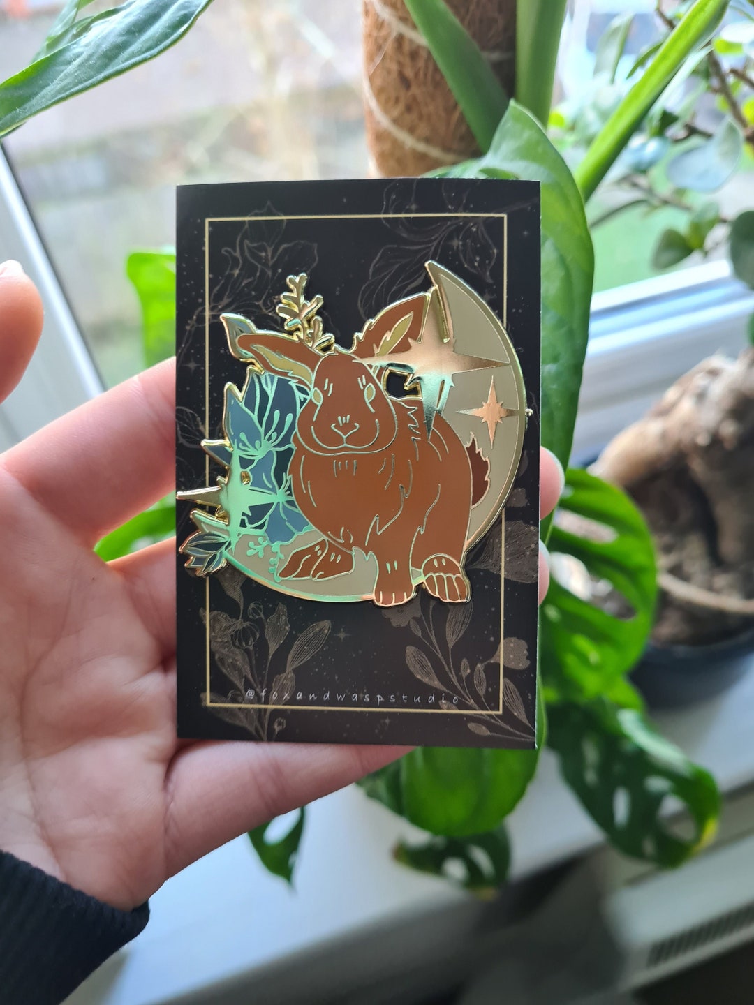 Celestial Bunny Enamel Pin - Etsy