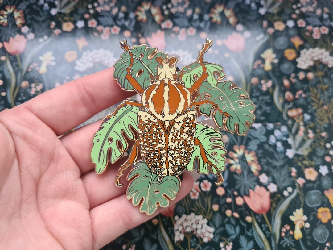 Goliath Beetle Hard Enamel Pin - Etsy