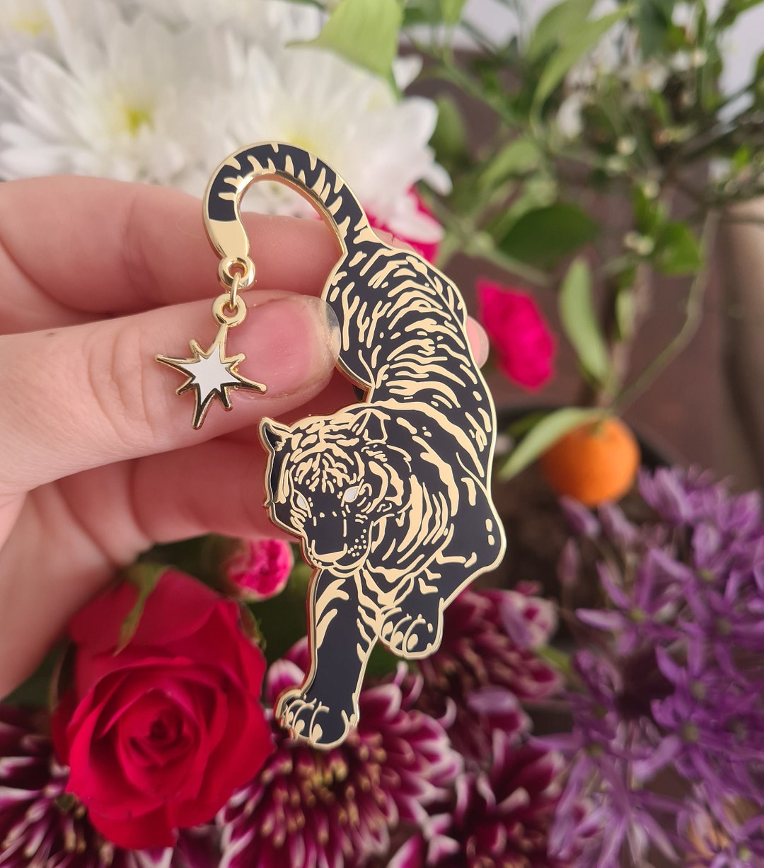 Night Walkers Tiger Enamel Pin - Etsy