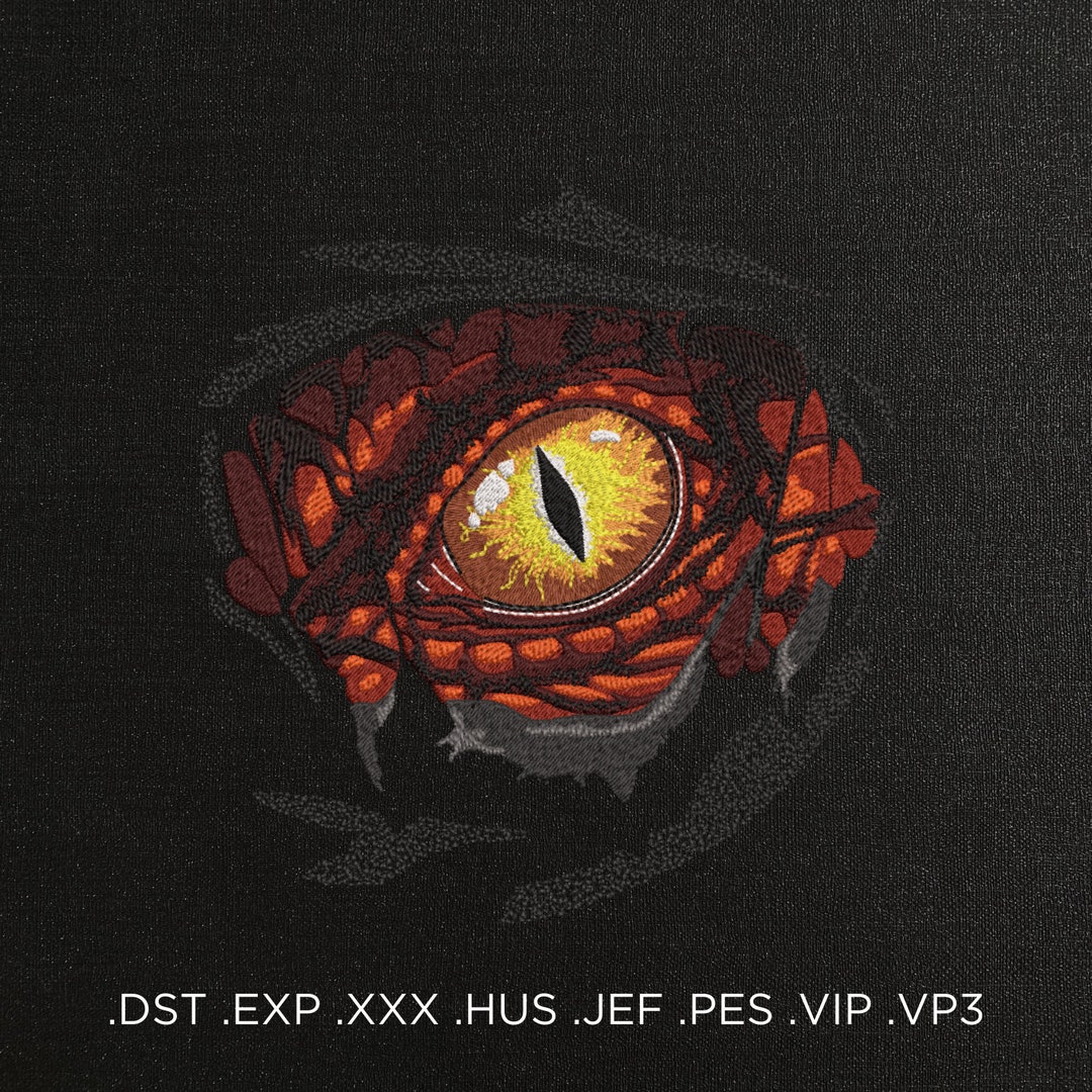 Dragon Eye Machine Embroidery Design, Scary Dragon Eye Embroidery ...