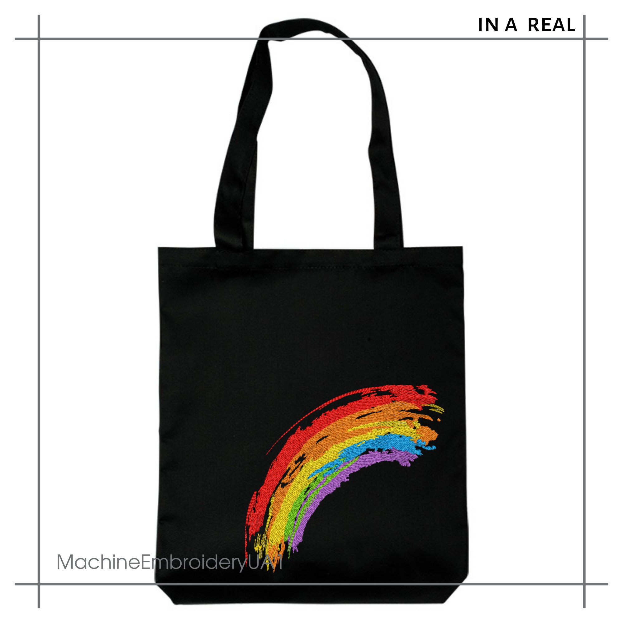 Rainbow Paint Machine Embroidery Design 6 Sizes Instant - Etsy