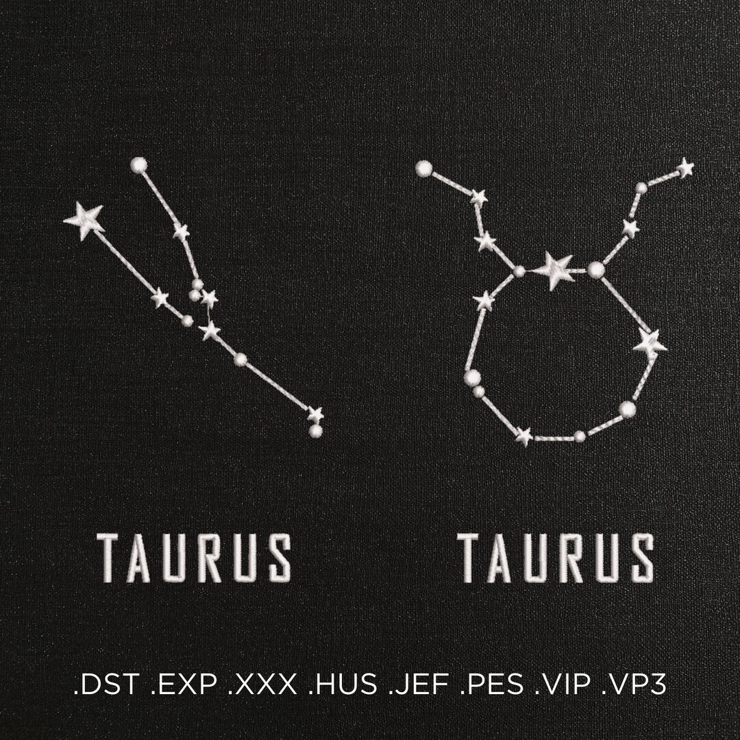 Constellation Taurus Machine Embroidery Design, Astrology Embroidery ...