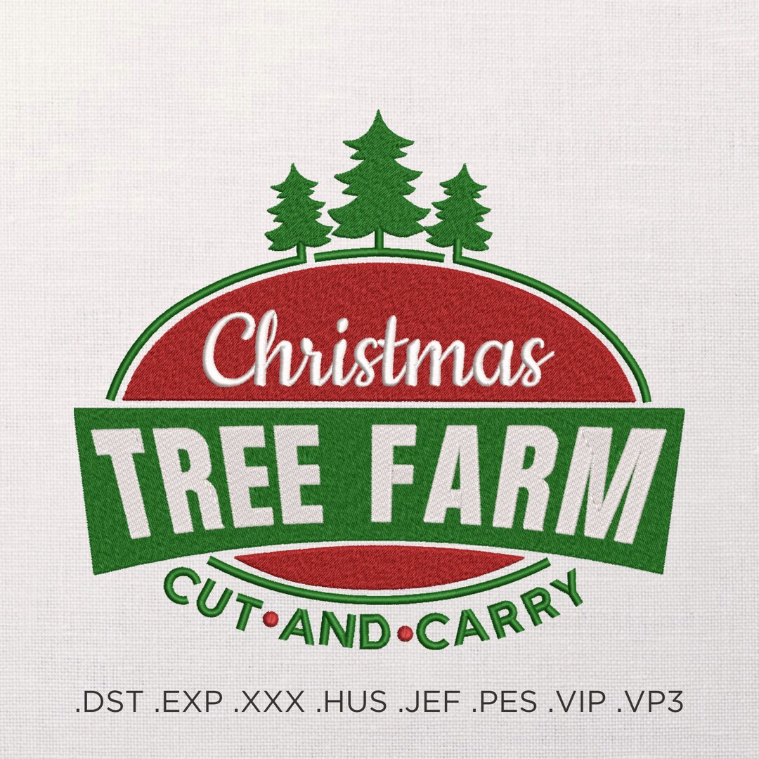 Christmas Tree Farm Machine Embroidery Design, Holiday Christmas ...