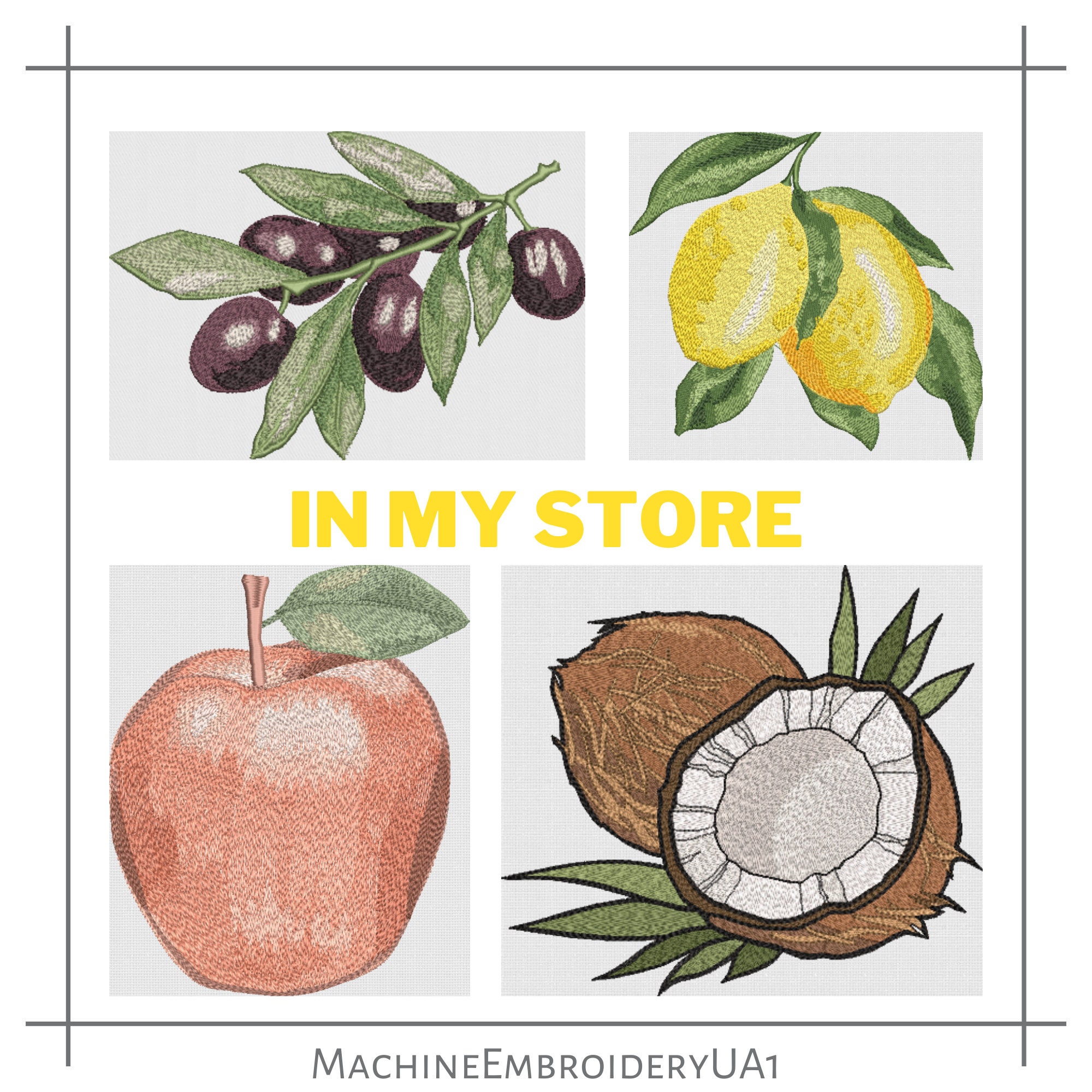Coconut Machine Embroidery Design Paradise Coconut - Etsy