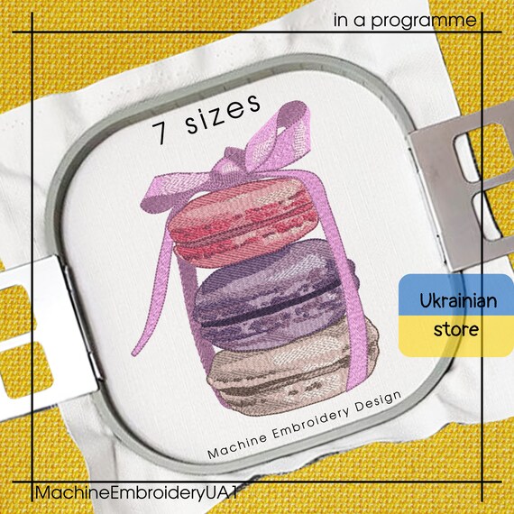 Macarons Machine Embroidery Design Artistic Embroidery - Etsy