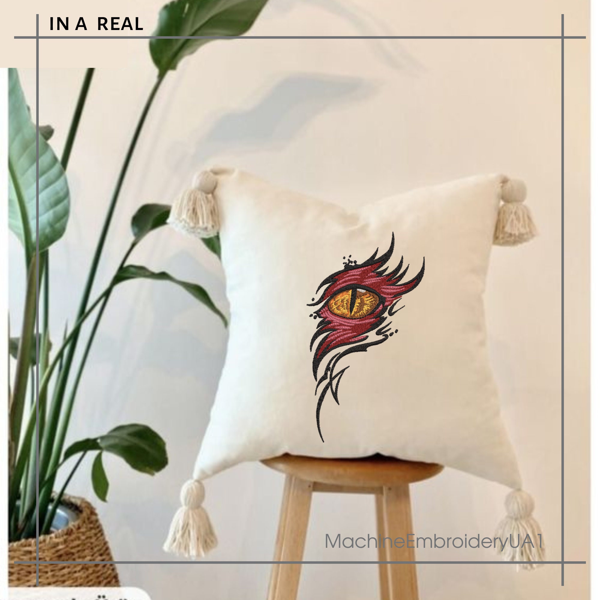 Dragon Eye Machine Embroidery Design Dragon Eye Embroidery - Etsy