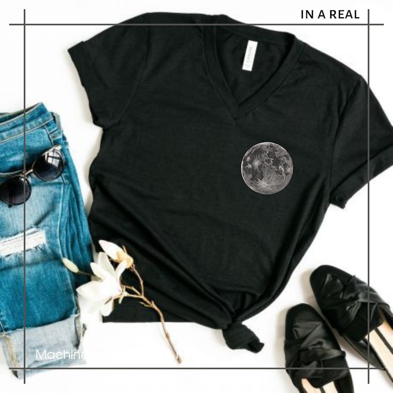 Moon Realistic Machine Embroidery Design for Dark Fabrics - Etsy