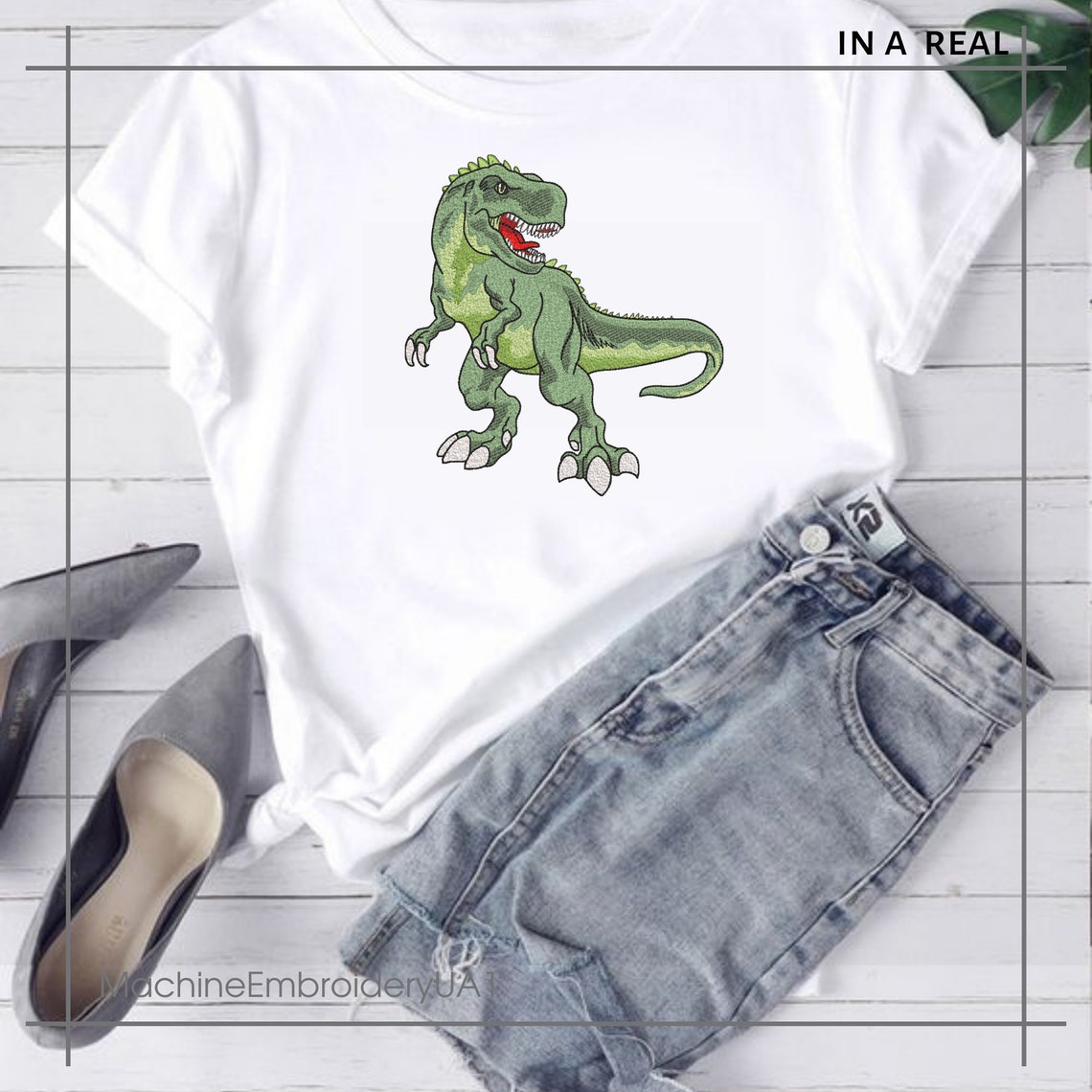 T-rex Machine Embroidery Design Dinosaur Embroidery Files - Etsy