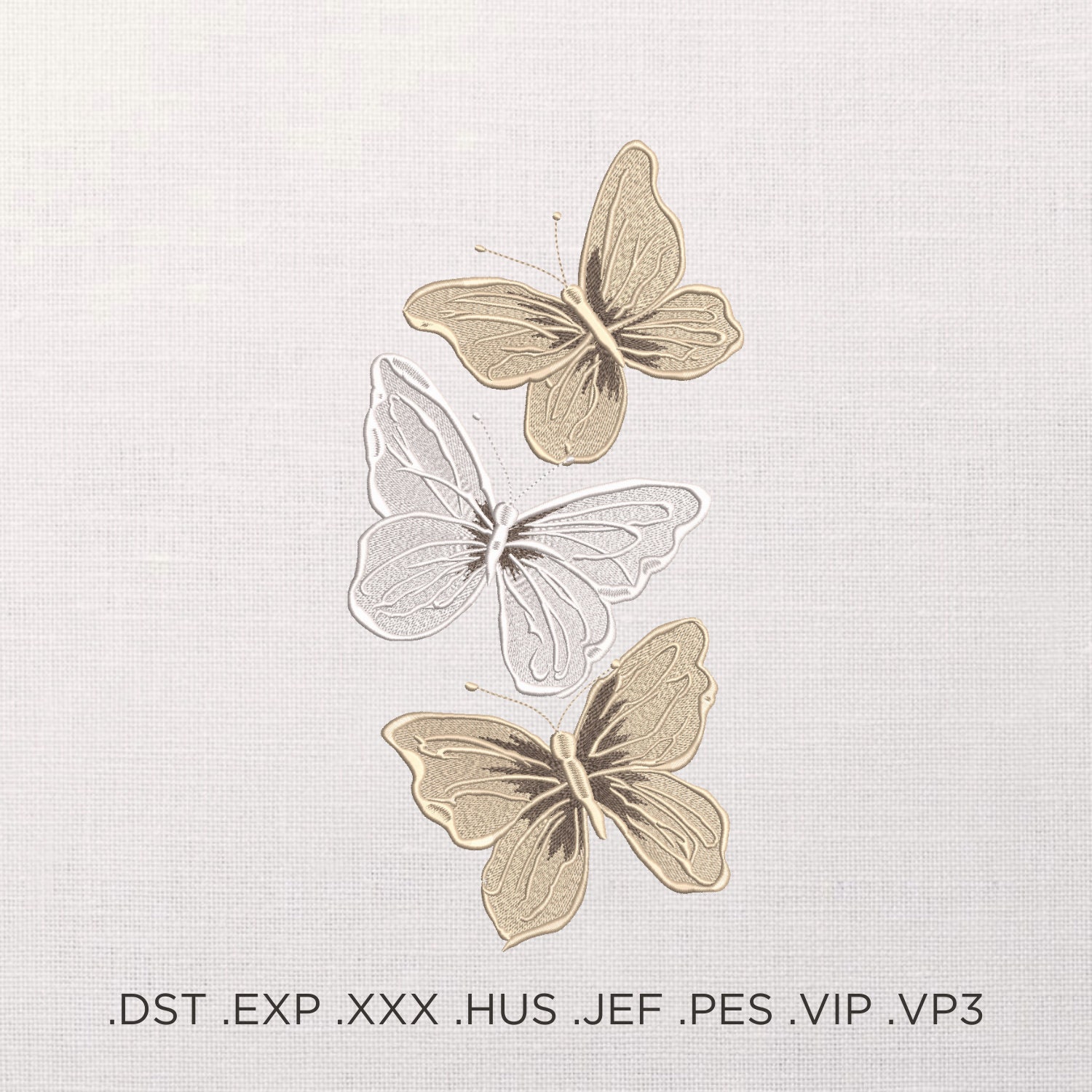 3D Butterfly Machine Embroidery Design - 3D Butterfly Embroidery Files ...