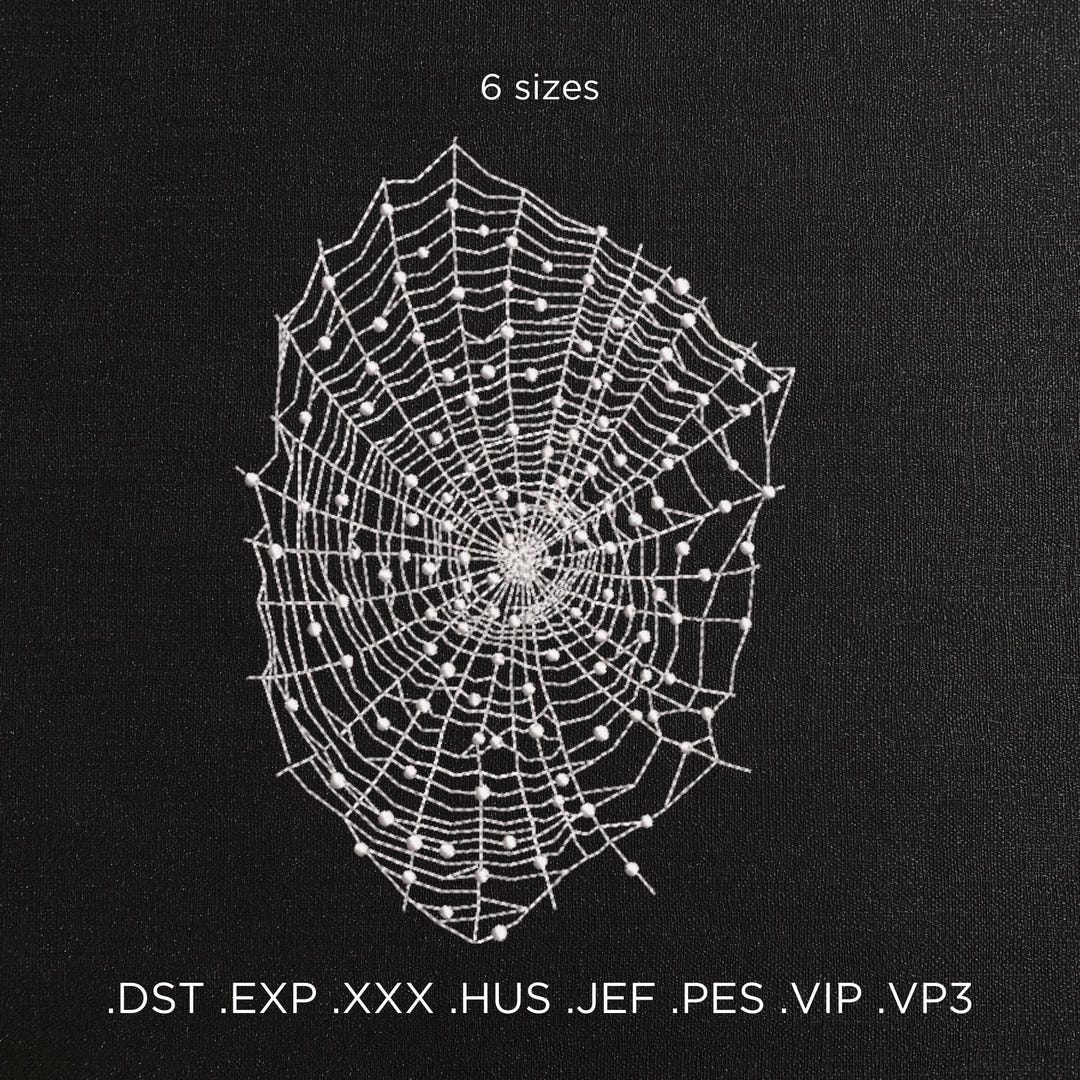 Simple Spider Web Machine Embroidery Pattern, 6 Sizes Embroidery Design ...