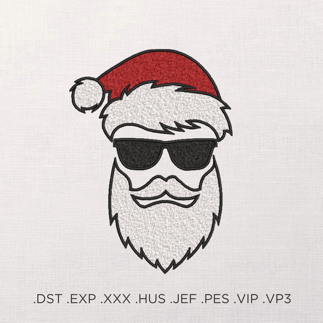 Bad Santa Embroidery Machine Pattern, Funny Christmas Design, Cool ...