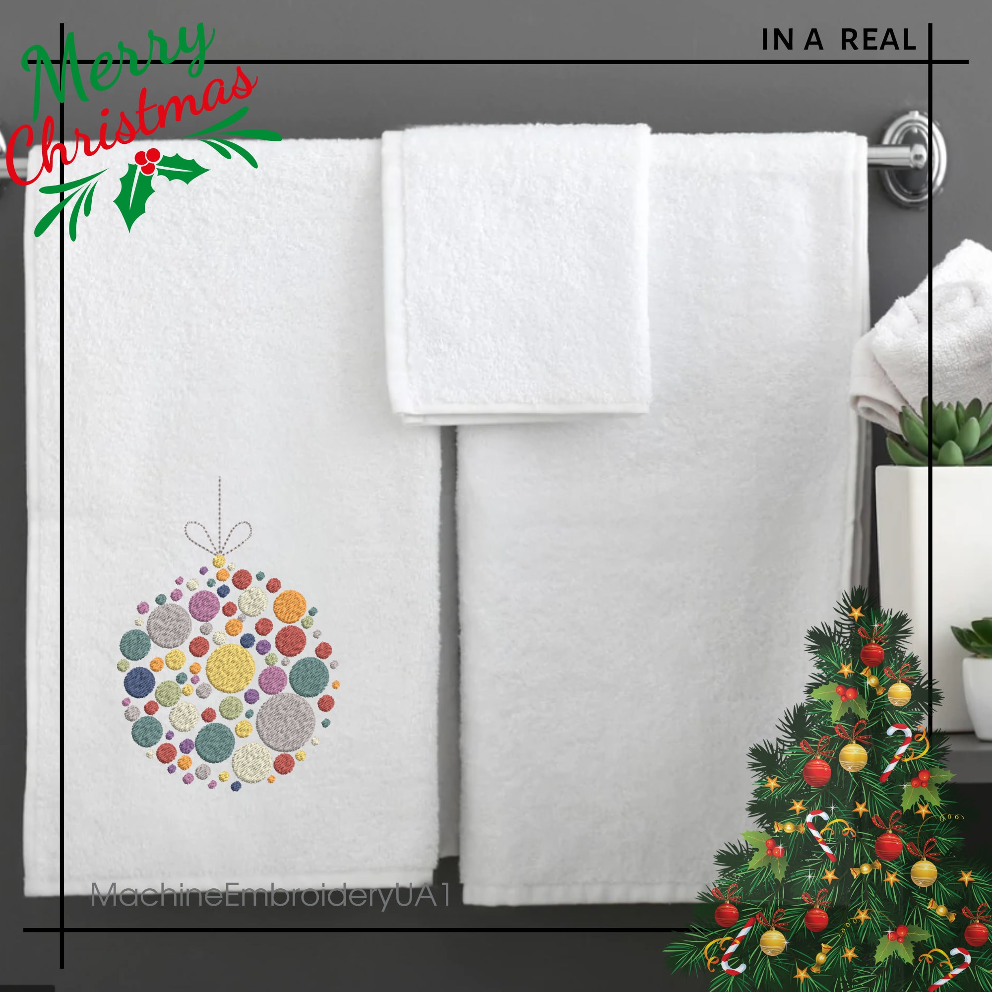 Christmas Ball Machine Embroidery Design Christmas Ball - Etsy