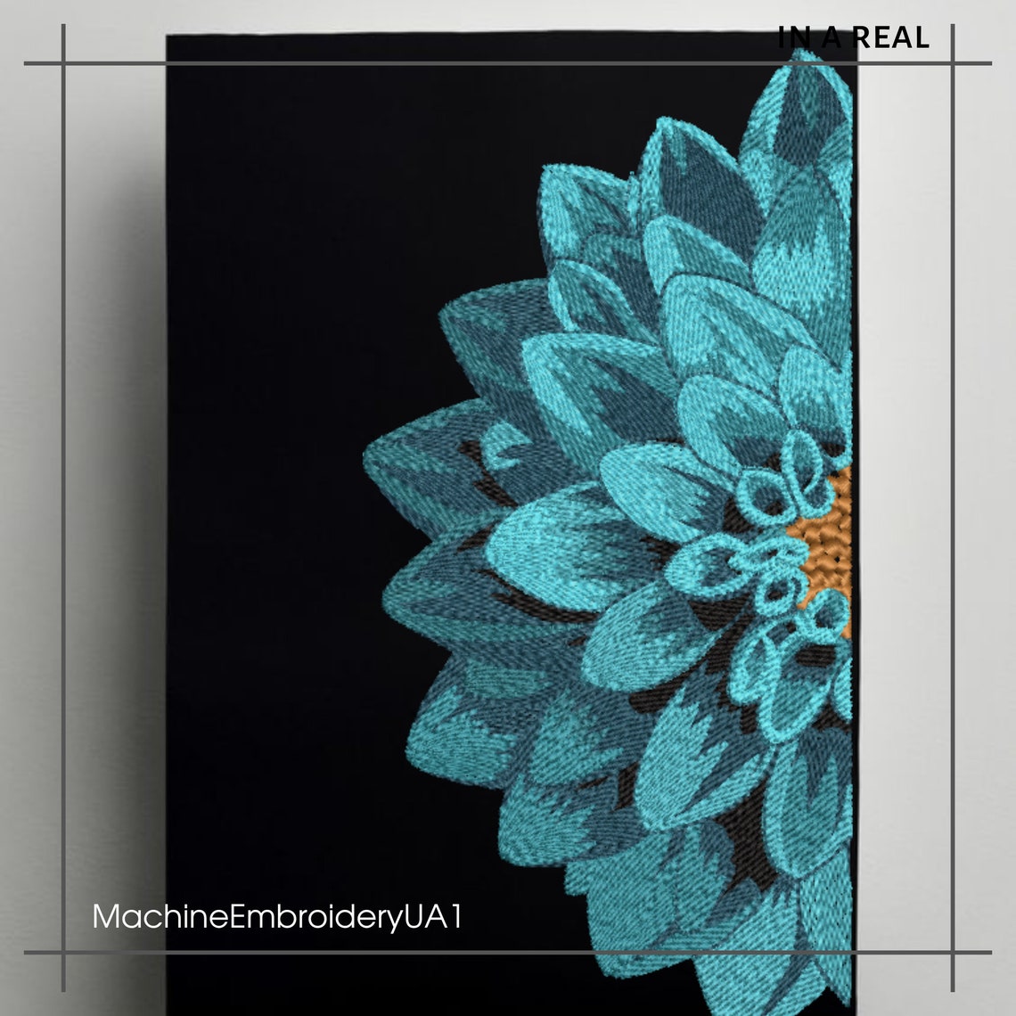 Dahlia Flower Machine Embroidery Design - Dahlia Flower Embroidery ...