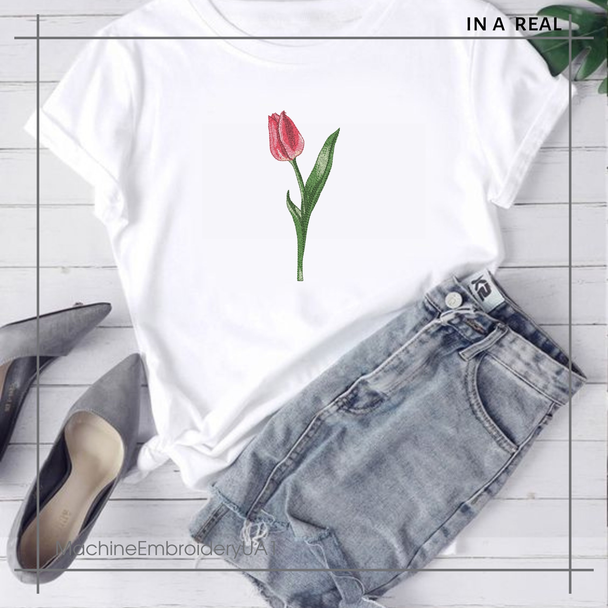 Tulip Machine Embroidery Design Tulip Embroidery Files 7 - Etsy