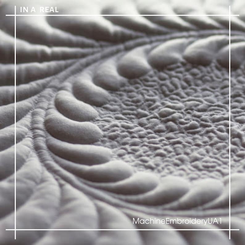 Trapunto para bordado à máquina - Arquivos de bordado de girassol ...