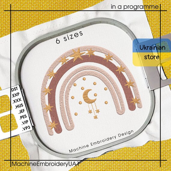 Rainbow Machine Embroidery Design Rainbow Embroidery Files - Etsy