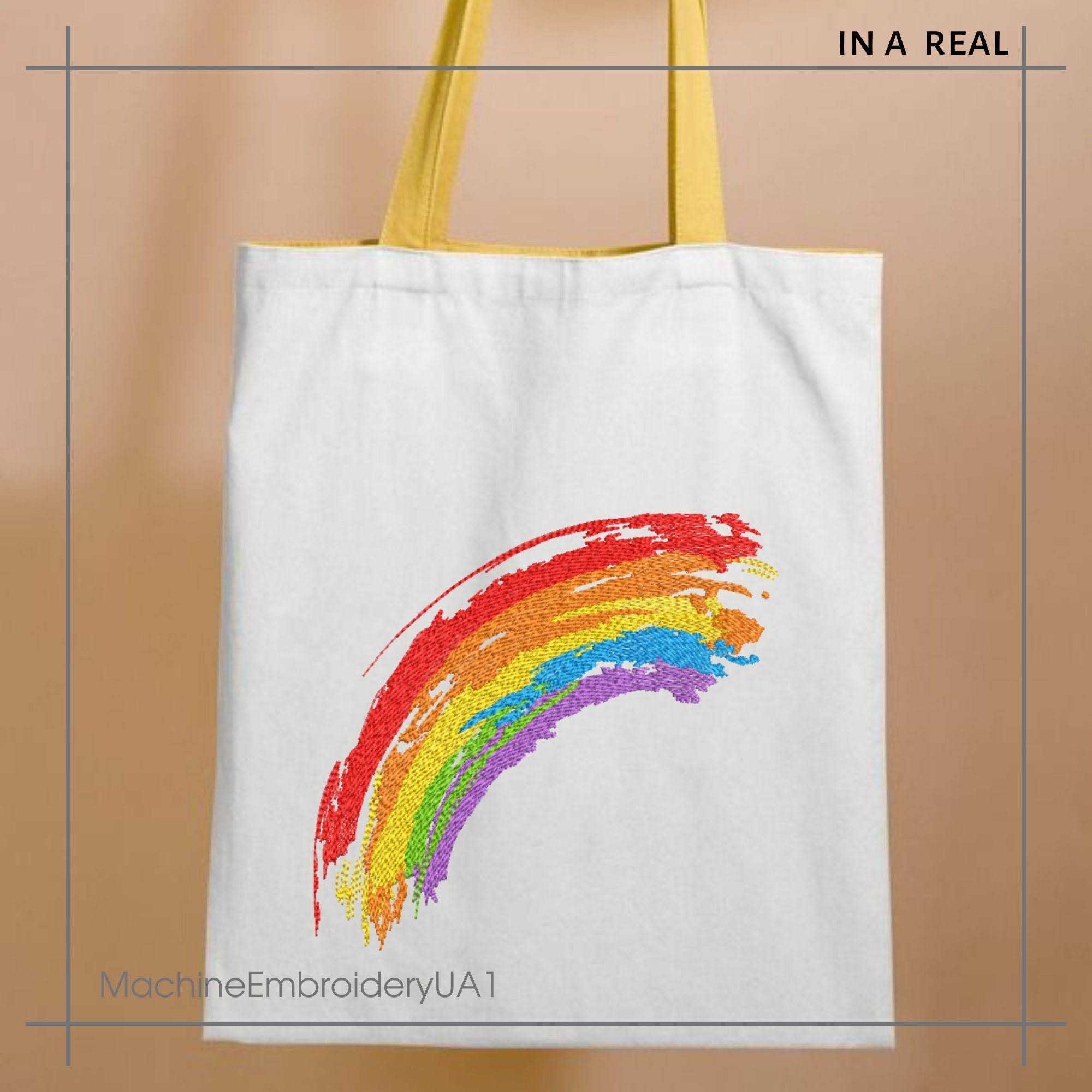 Rainbow Paint Machine Embroidery Design 6 Sizes Instant - Etsy