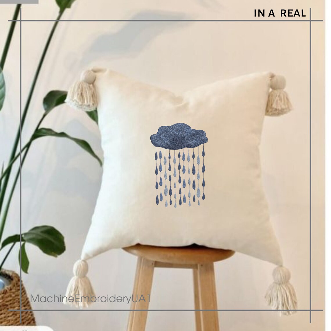 Cloud and Rain Machine Embroidery Design Cloud Embroidery - Etsy