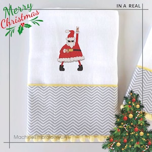 Merry Santa Machine Embroidery Design - Christmas Embroidery Files - 8 ...