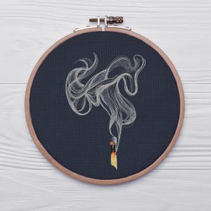 Realistic Burning Matchstick With Swirling Smoke Machine Embroidery ...
