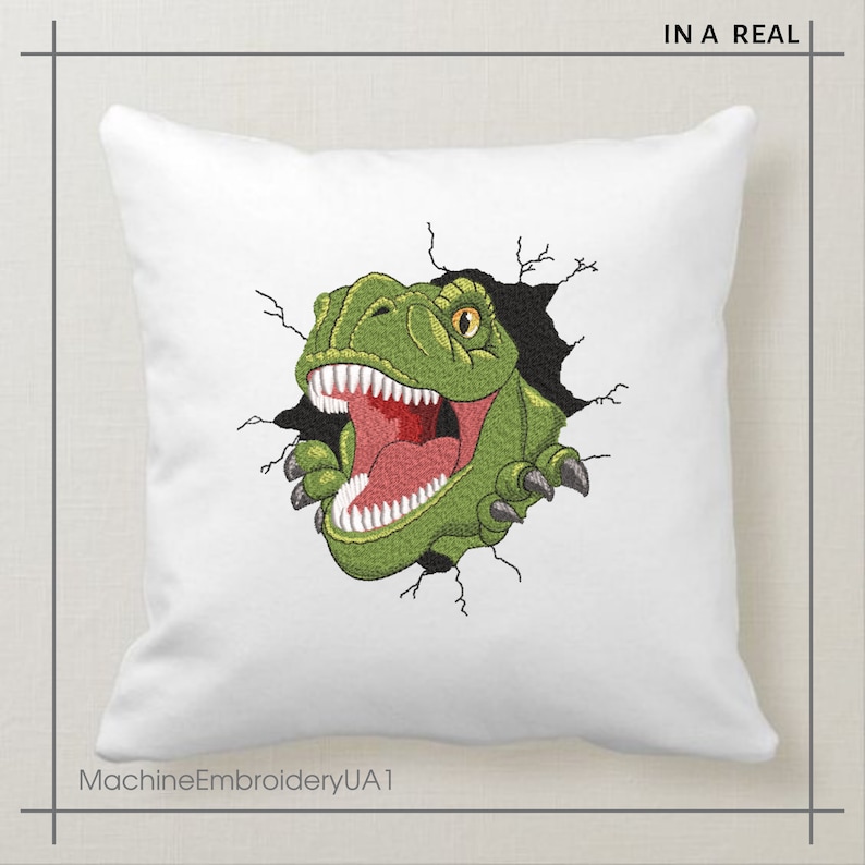 T-rex Machine Embroidery Design Dinosaur Embroidery Files - Etsy